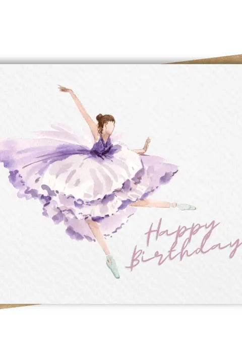 Happy Birthday Ballerina Card